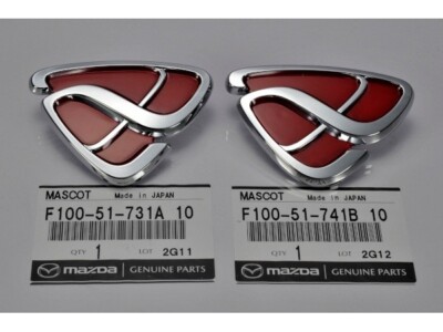 MAZDA RX7 RX-7 RX8 FRONT REAR EFINI RED EMBLEM BADGE STICKER SET ...