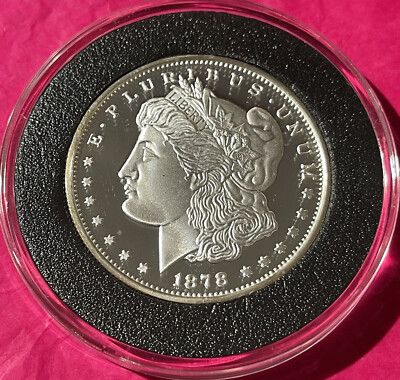 1878 Morgan Dollar Giant Proof Coin Copy 2 Troy Oz .999 Fine Silver ...