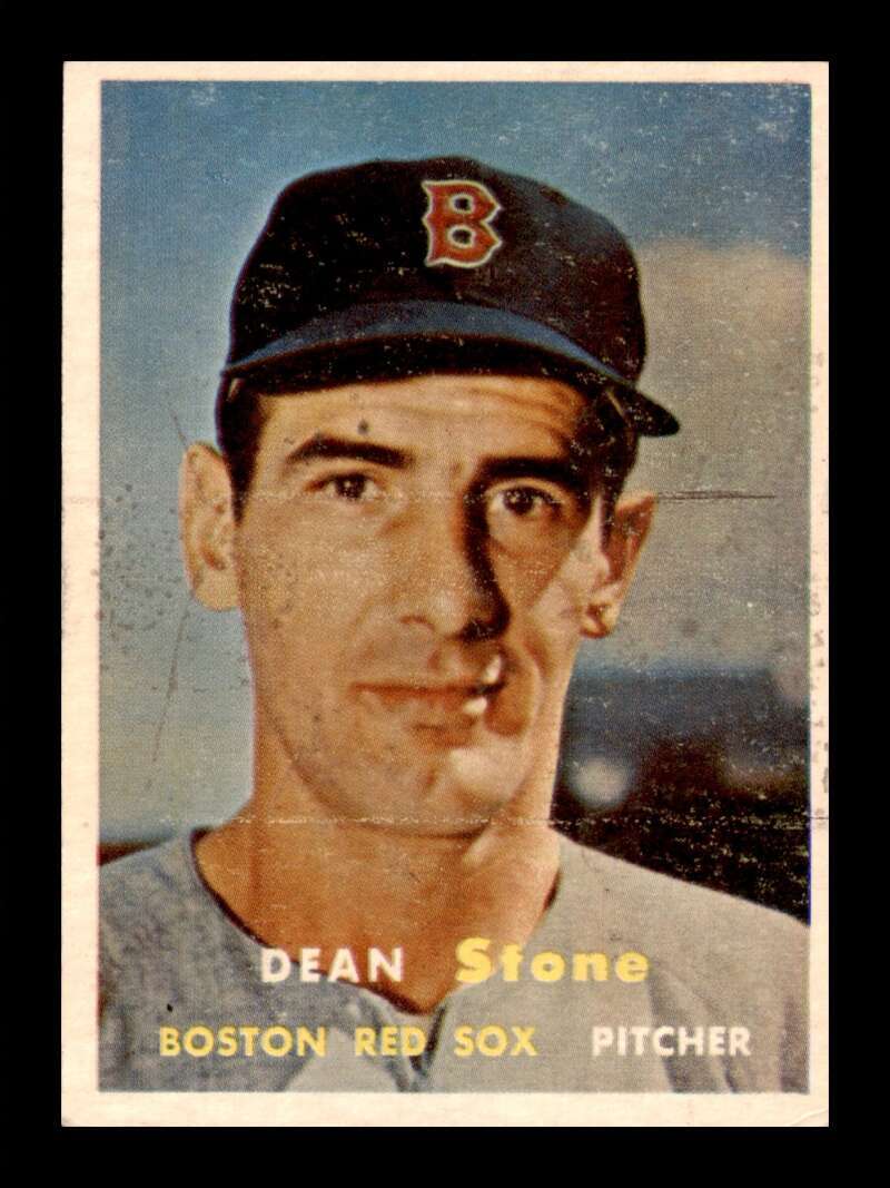 1957 Topps Dean Stone #381 Wax On Front Boston Red Sox | eBay