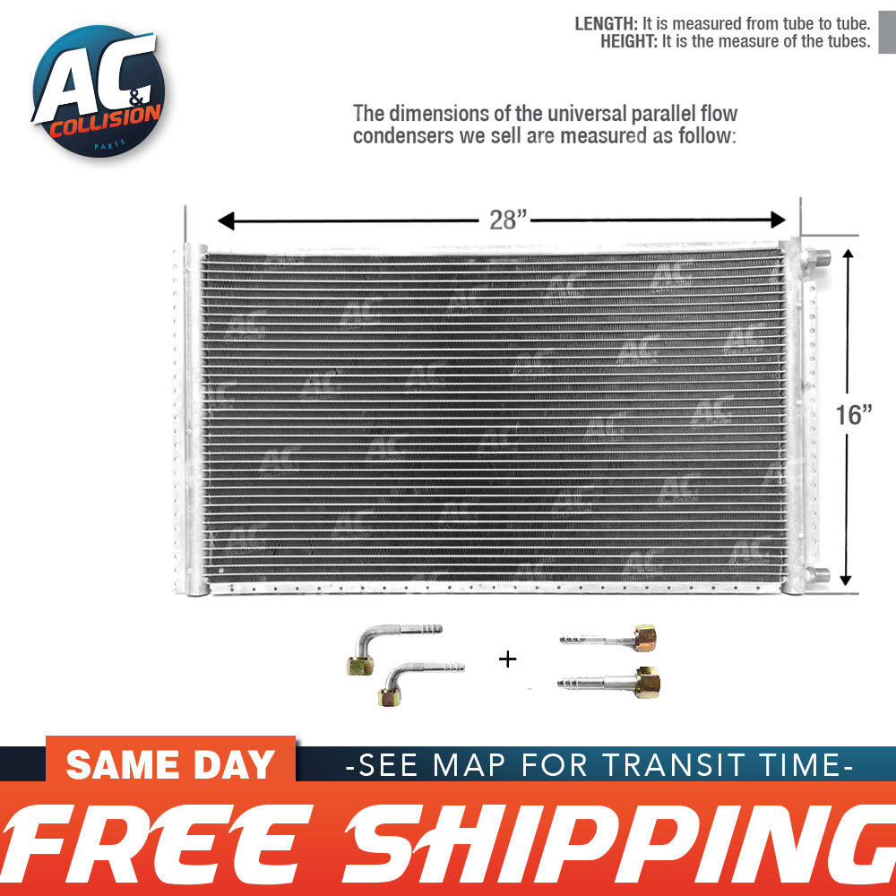 Universal Condenser Kit Parallel Flow 16 x 28 O-ring Fittings Included ...