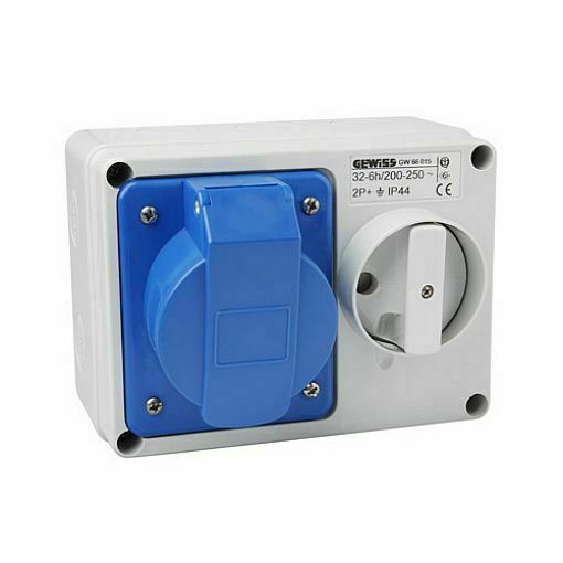 GEWISS GW66015 Interlocked Switch Socket - White for sale online | eBay