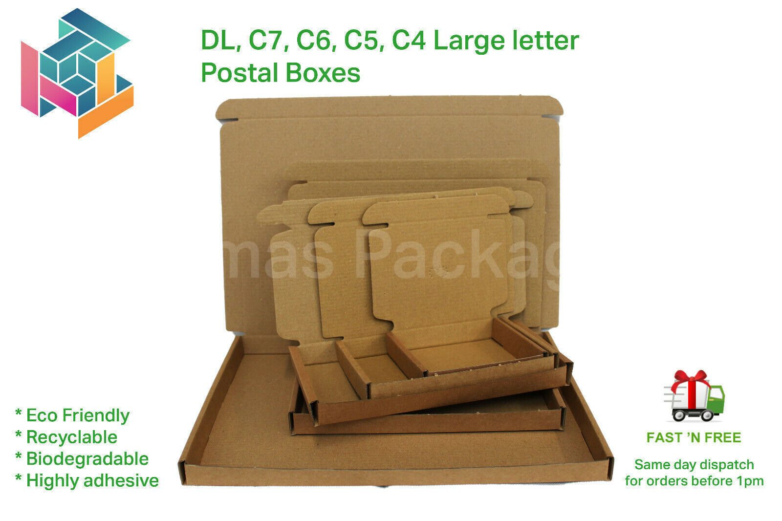Brown Royal Mail PIP Large Letter Postal Boxes C4, C5, C6, C7, and DL ...