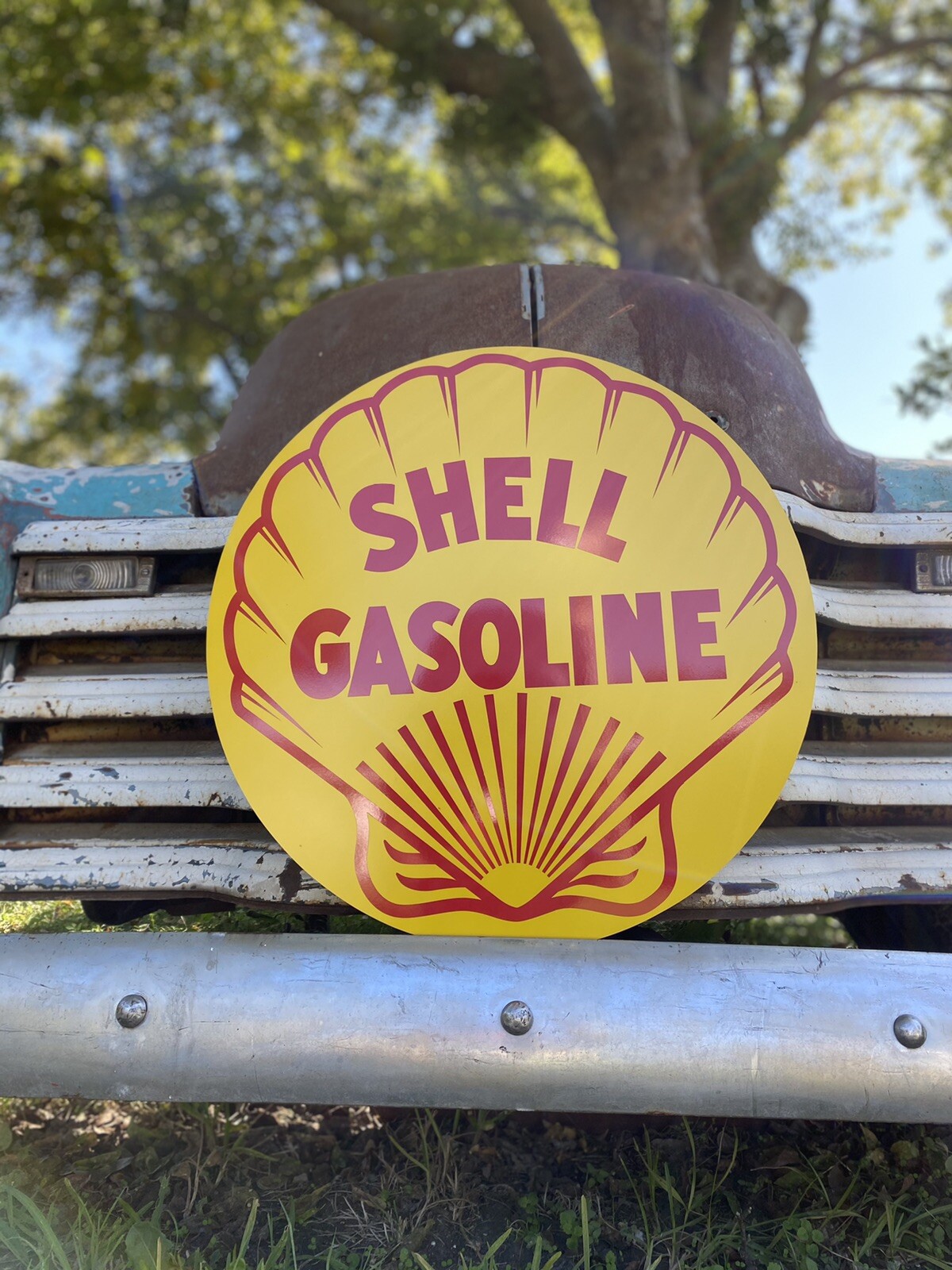 Antique Vintage Old Style Shell 22” Sign | eBay