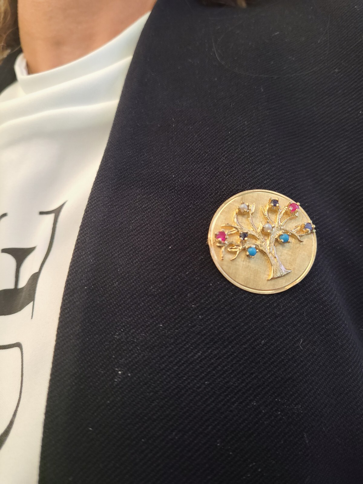 Tree Of Life Pin, 14k Gold Antique Pin, 14k Gold Fami… - Gem