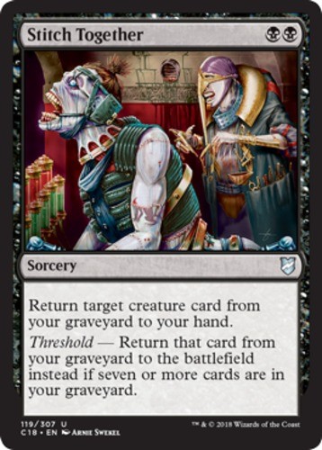 1 x Stitch Together - Commander 2018 - Light Play - MTG | eBay