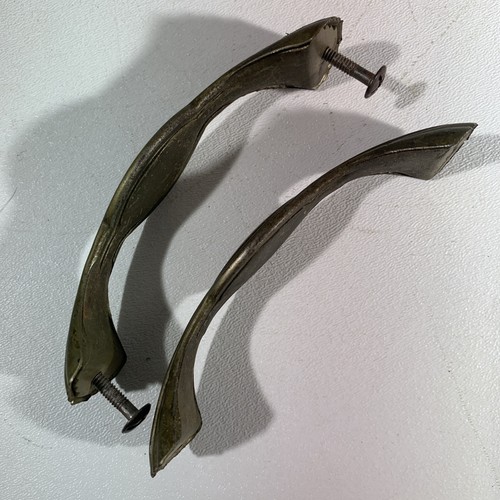 Pair Of Antique Vintage Art Deco Waterfall Metal Drawer Pulls Handles ...