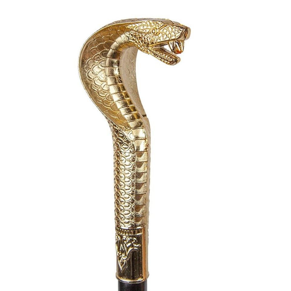 Egyptian Snake Sceptre Cane Adult Halloween Fancy Dress Accessory ...