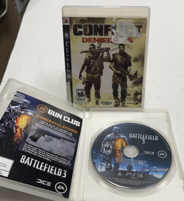 Battlefield 3 AND Conflict Denied Ops PS3 Sony PlayStation 3 Disc/case ...