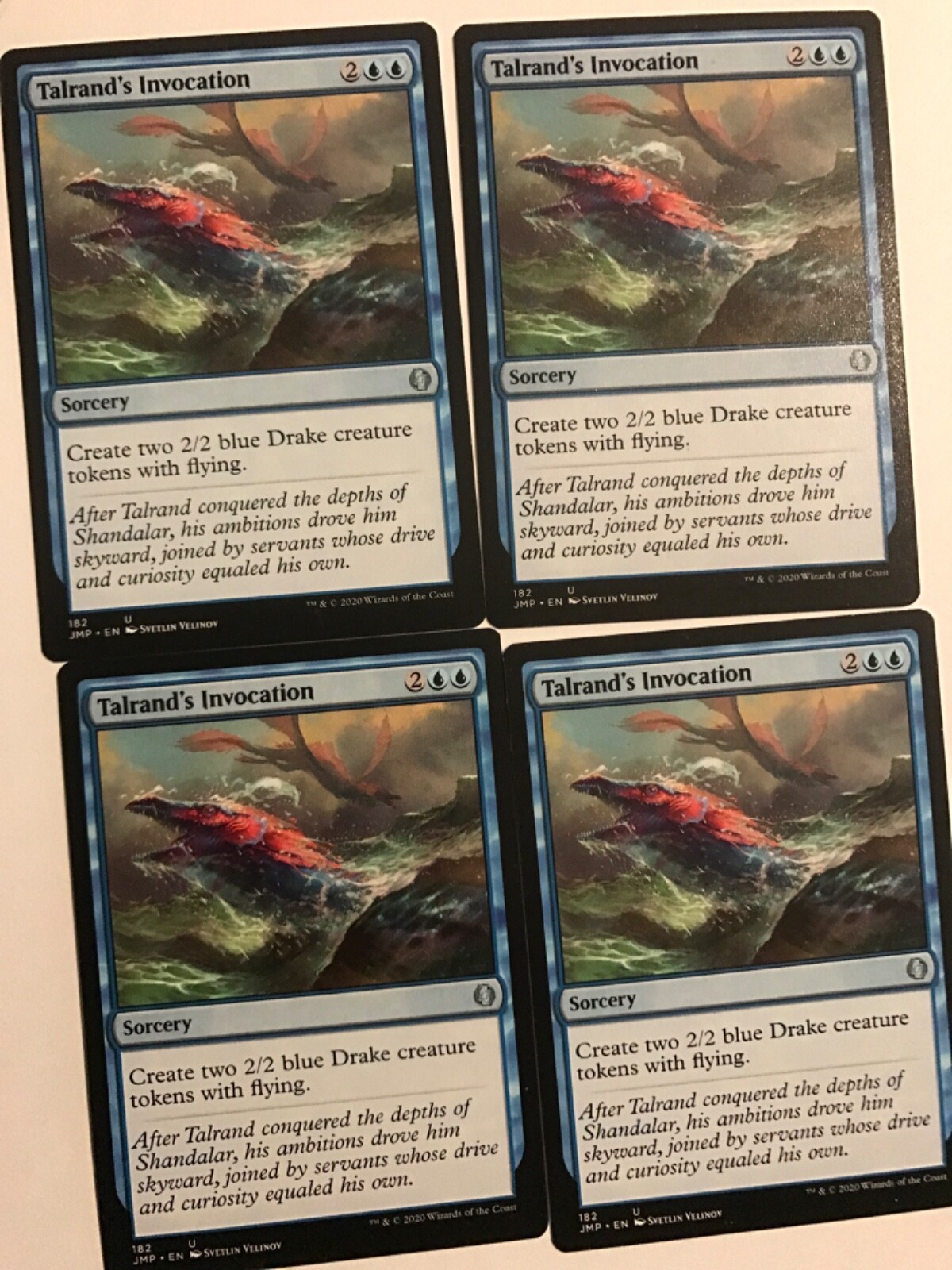 TALRAND’S INVOCATION x4: JUMPSTART Magic the Gathering Mtg card; NM ...