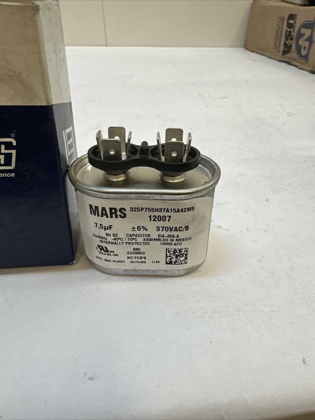 Mars Motor Run Capacitor 370 VAC 7.5 MFD 12007 for sale online | eBay