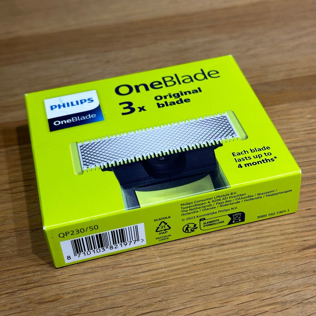 Philips OneBlade Original 3 x Pack Replacement Blades 100% Genuine New ...