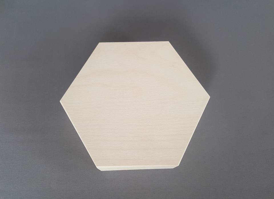 Plain Wood Hexagonal Storage Box Trifle Memory Keepsake Wooden Boxes ...