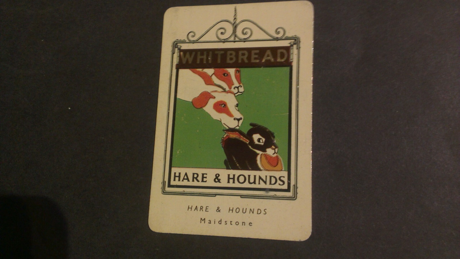 Whitbread Inn Signs 1st series #25 The Hare and Hounds Maidstone | eBay UK