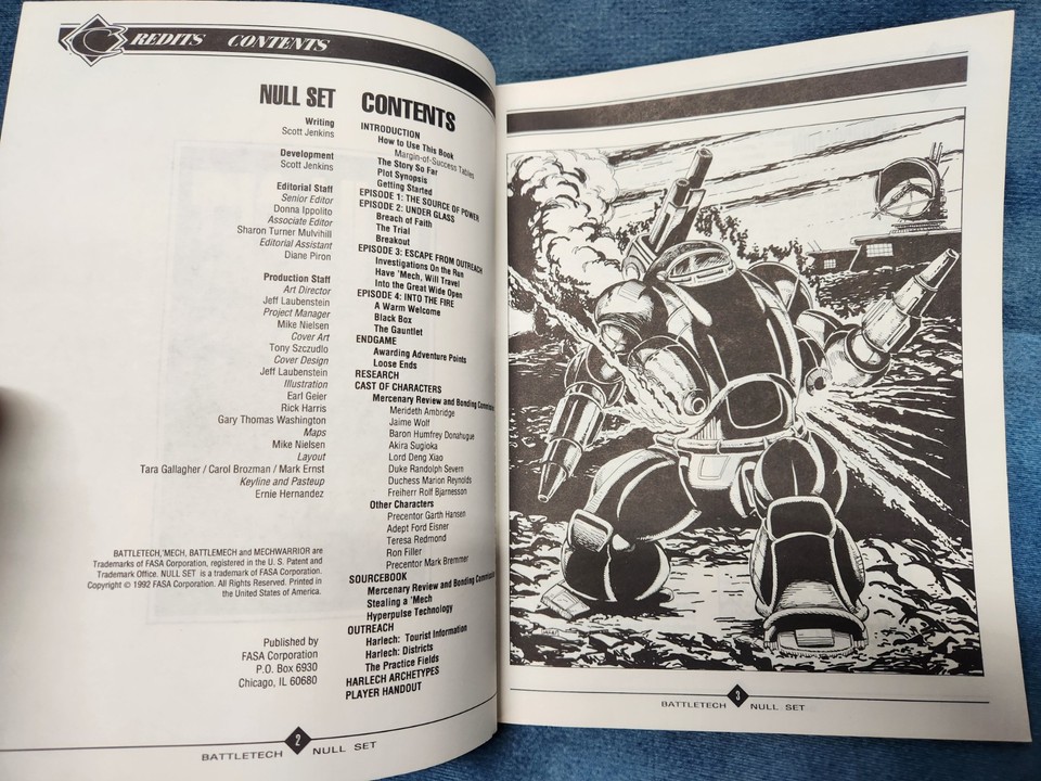 Battletech: Null Set, [Mechwarrior RPG Adventure] FASA 1672 [1992] | eBay