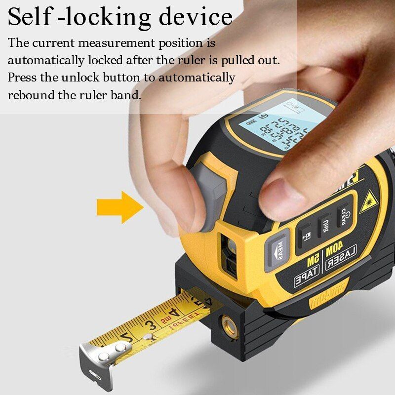 Electronic Ruler Cross Line Laser Tape Measure Rangefinder Infrared ...