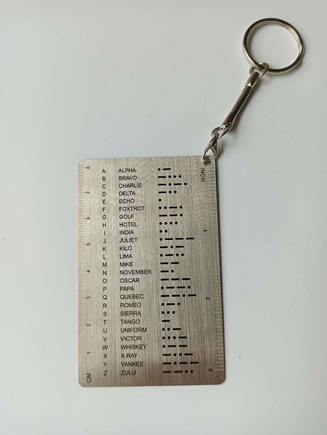Laser Etched stainless steel Morse Code Chart & Phonetic Alphabet ...