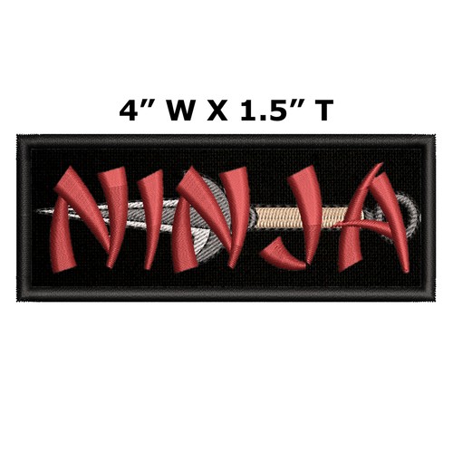 NINJA Patch Embroidered iron-on Applique Halloween Costume Cosplay | eBay
