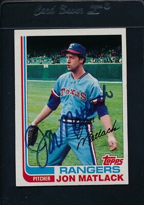 1982 Topps #239 Jon Matlack Rangers Signed Auto *12377 | eBay