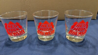 3pc Red Hook Brewery 6oz Shot Glasses Seattle/Woodinville Late 90's | eBay