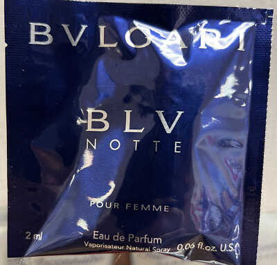 BVLGARI BLV Notte Pour Femme Sample Perfume Vial 2 ml / 0.06 oz NEW in ...
