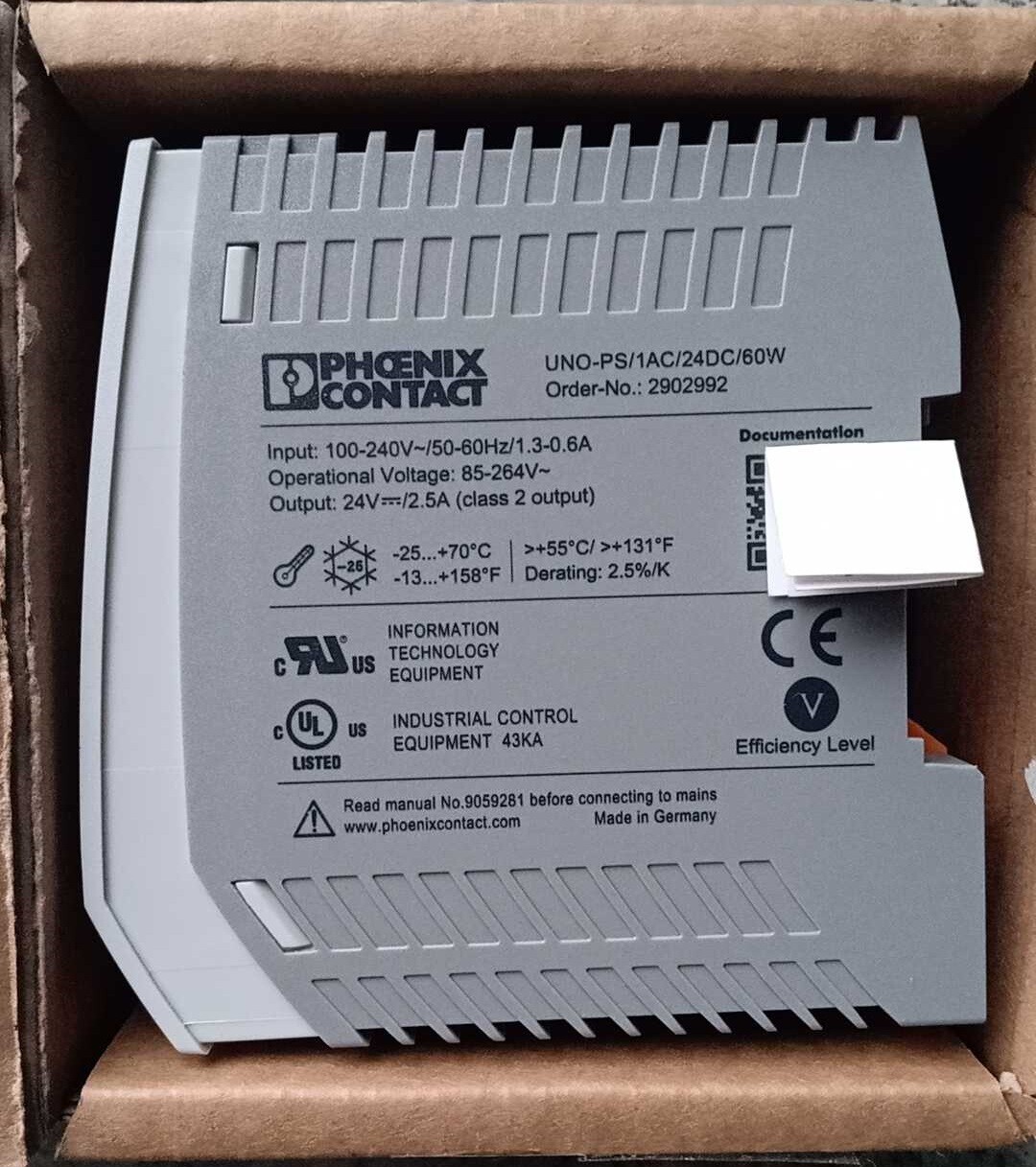 1pcs Phoenix Contact Switching Power Supply 2902992 UNO-PS/1AC/24DC ...