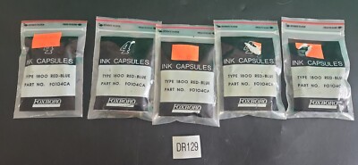 🆕️*5 BAG LOT, QTY 20** Foxboro RED-BLUE Type 1800 Ink Capsules ||⚡️🇺🇸 ...