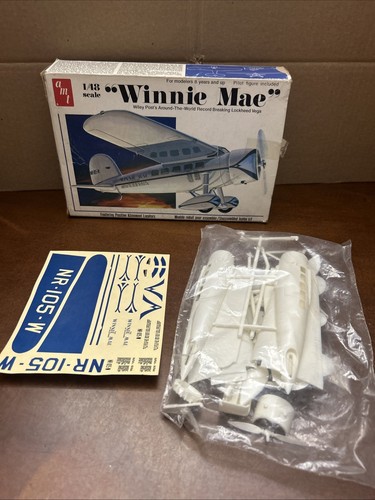 VINTAGE AMT 1/48 SCALE WINNIE MAE LOCKHEED VEGA MODEL KIT SEALED BAG ...
