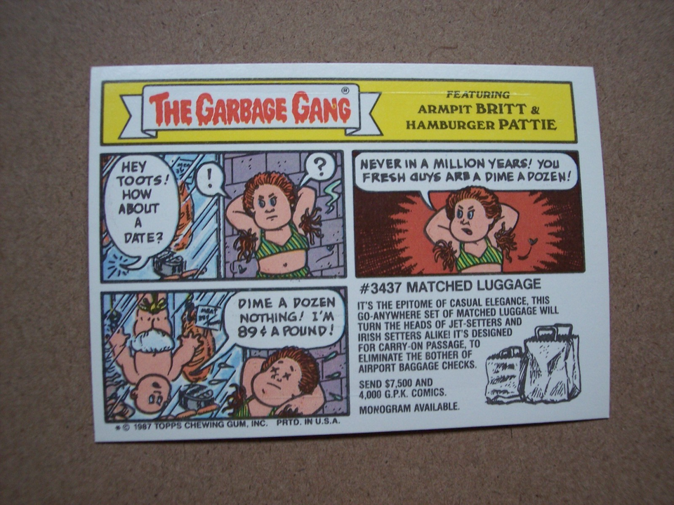 1987 Garbage Pail Kids series 10 Fatty Maddie 387a GPK OS10 NM | eBay