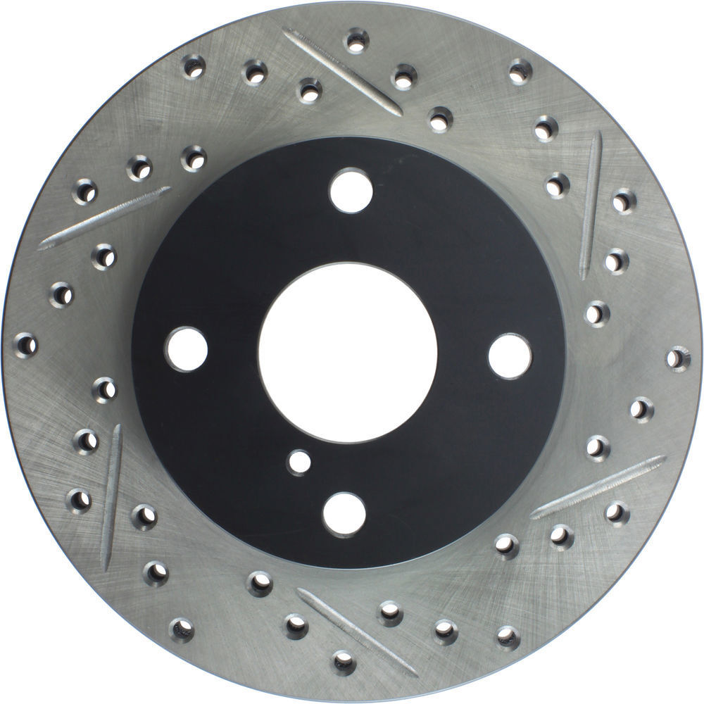Disc Brake Rotor-Sport Cross-Drilled and Slotted Stoptech fits 90-93 ...