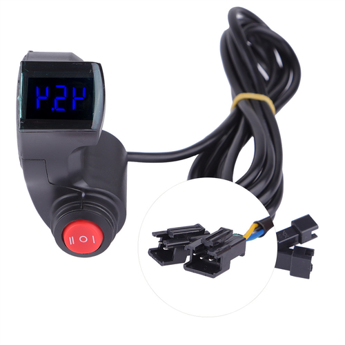 Electric Bicycle Voltmeter Thumb Throttle With LCD Digital Battery ...