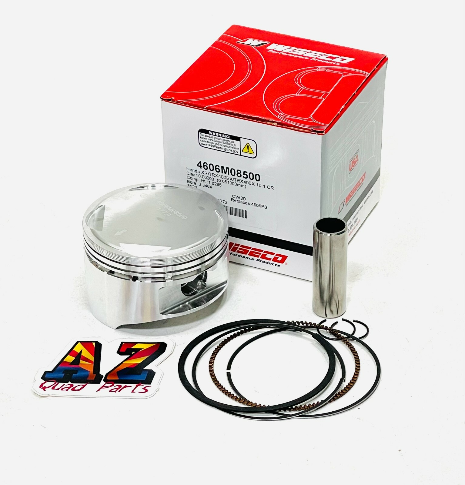 Honda 400EX 400X XR400 Wiseco 85mm Stock Bore Cylinder 10:1 Pump Gas ...