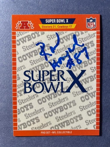 SIGNED RON HOWARD 1989 PRO SET SUPER BOWL X FOOTBALL CARD AUTOGRAPHED ...