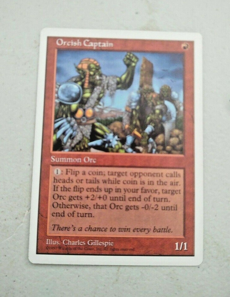 MTG Orcish Captain Fifth Edition Regular Uncommon Premium NOS See ...