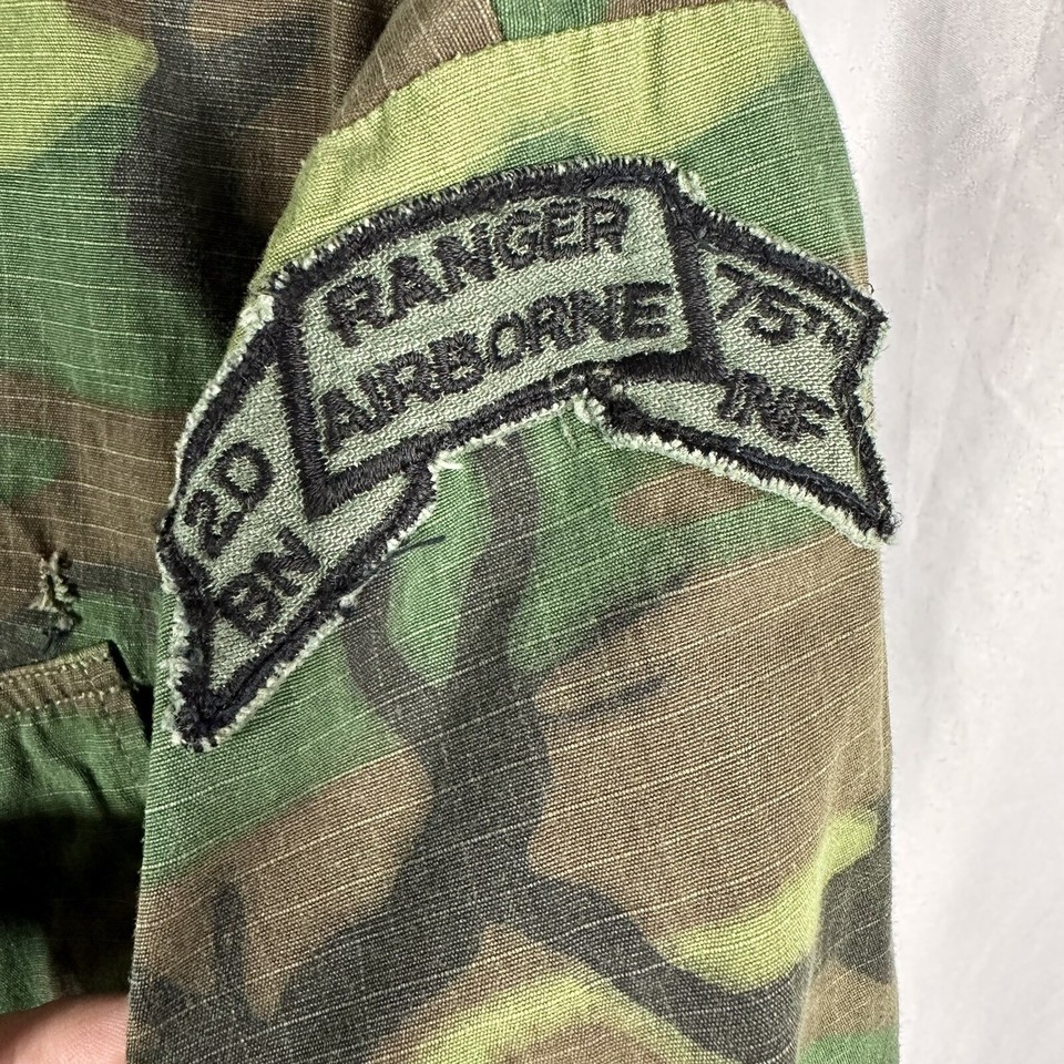 Vietnam War 75th Reg Rangers Patched ERDL Tropical Jacket Camo Ripstop ...