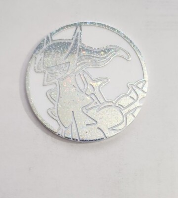 Pokemon White Arceus V JUMBO COIN Glitter Silver Rainbow Brilliant ...