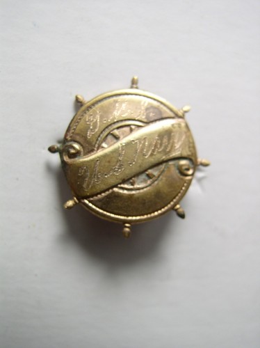 Vintage US Navy Brass Ships Wheel Design DMS Destroyer Mine Sweeper Pin ...
