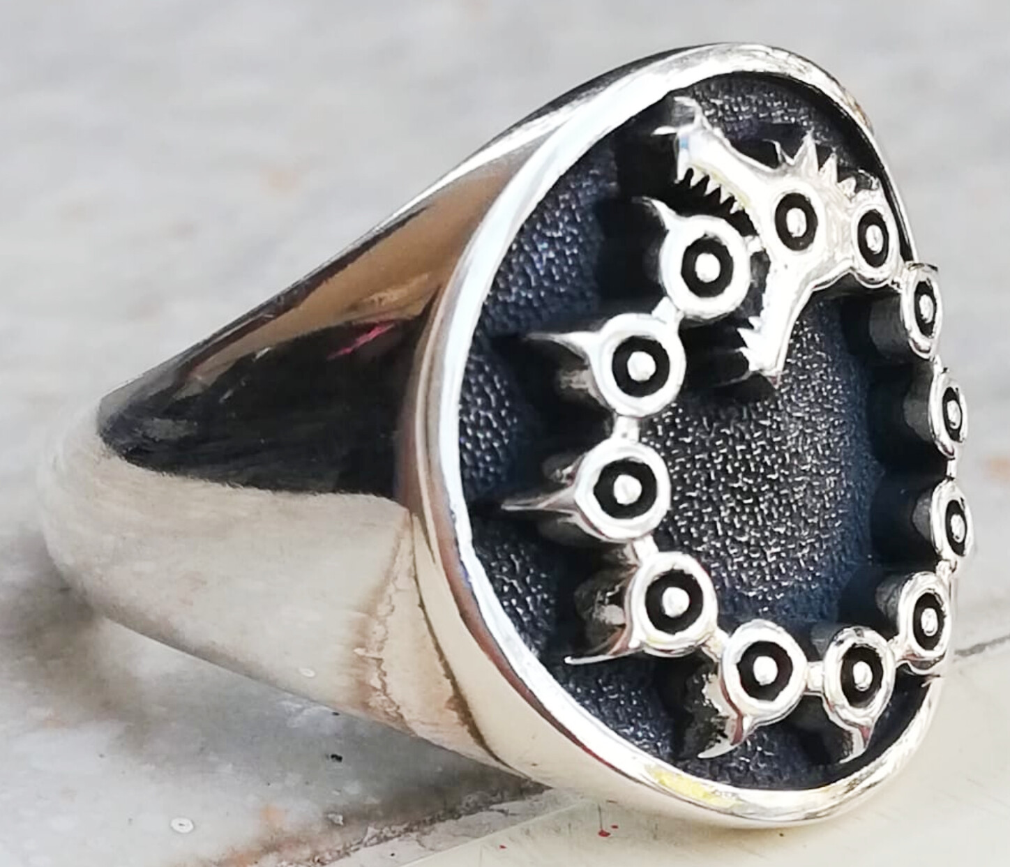 Sterling Silver 925 The Seven Deadly Sins Wrath Ouroboros Dragon's ...