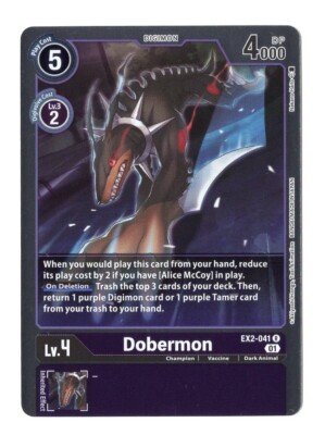 Digimon Card - (NM) Dobermon EX2-041 Foil Rare - Bandai | eBay