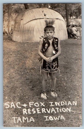 Tama Iowa IA Postcard RPPC Photo Sac & Fox Indian Reservation 1947 ...