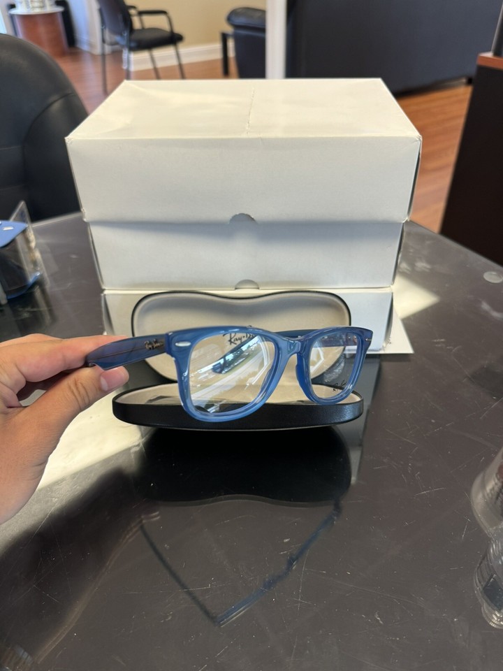 NEW RAY-BAN RB 4340V AUTHENTIC FRAMES EYEGLASSES 50-22 Blue | eBay