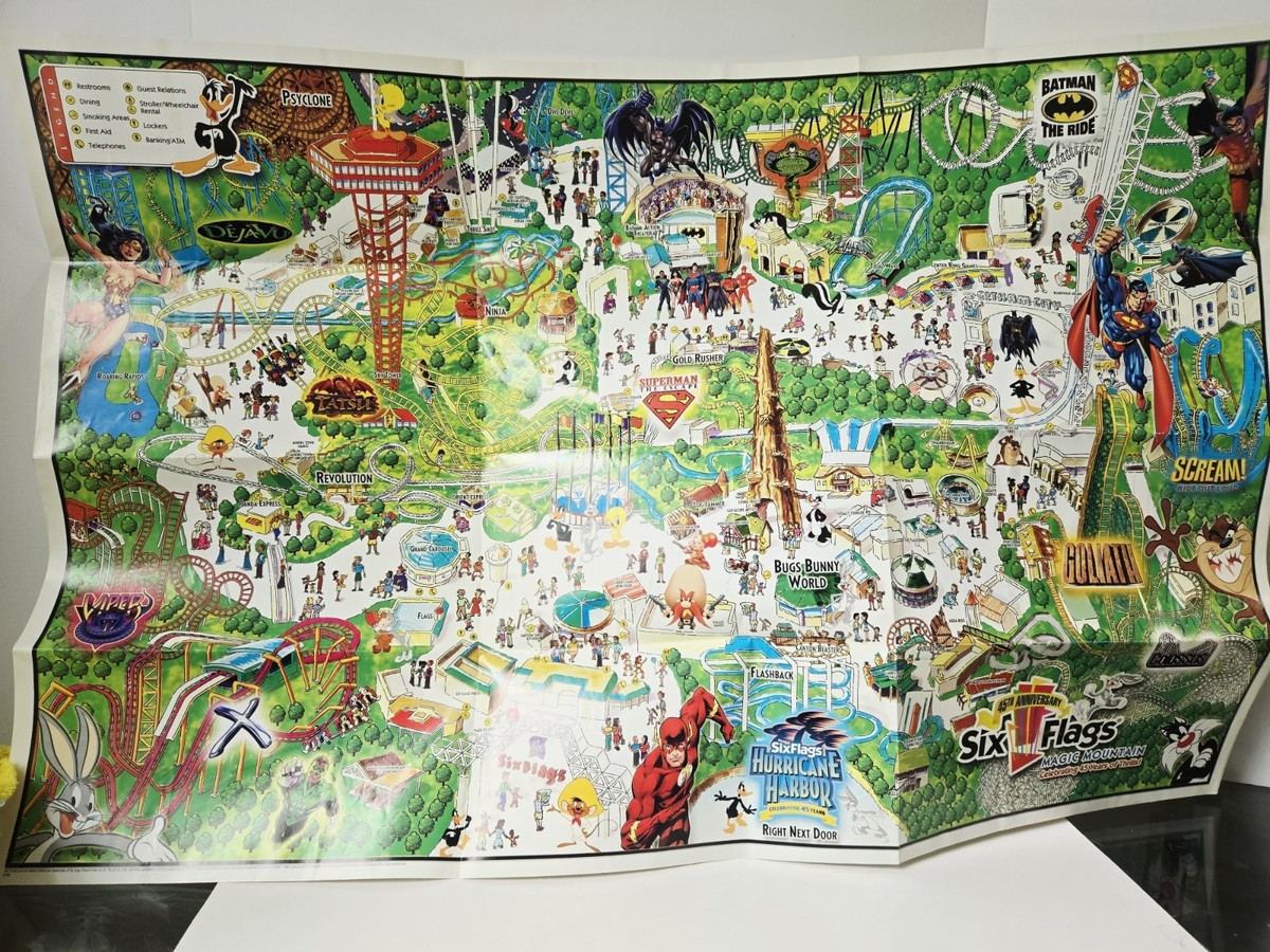 Six Flags Magic Mountain Map