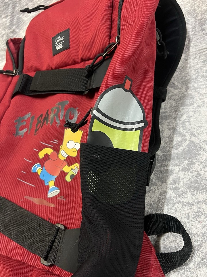 Vans X Simpsons - El Barto Backpack - Off The Wall Skate Bag - Bart Simpson | eBay