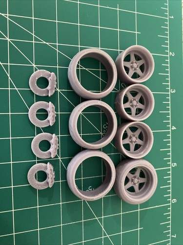 1/24 1/25 Wheels Rims Tires Discs Rays Nismo Style Deep Dish Scale ...