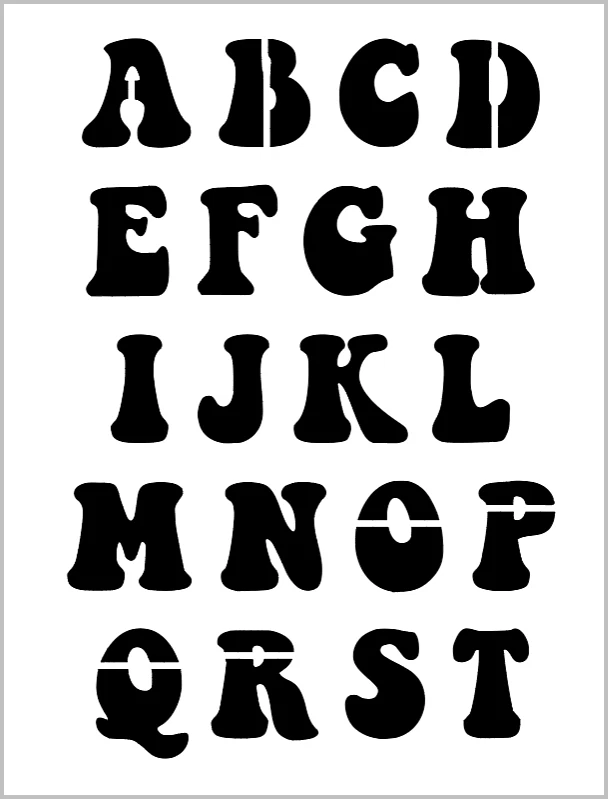 Cool Bubble Letter Stencils