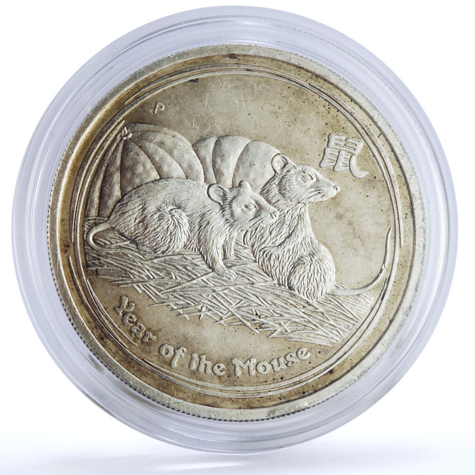 Australia 50 cents Lunar Calendar series II Year of the Mouse silver ...