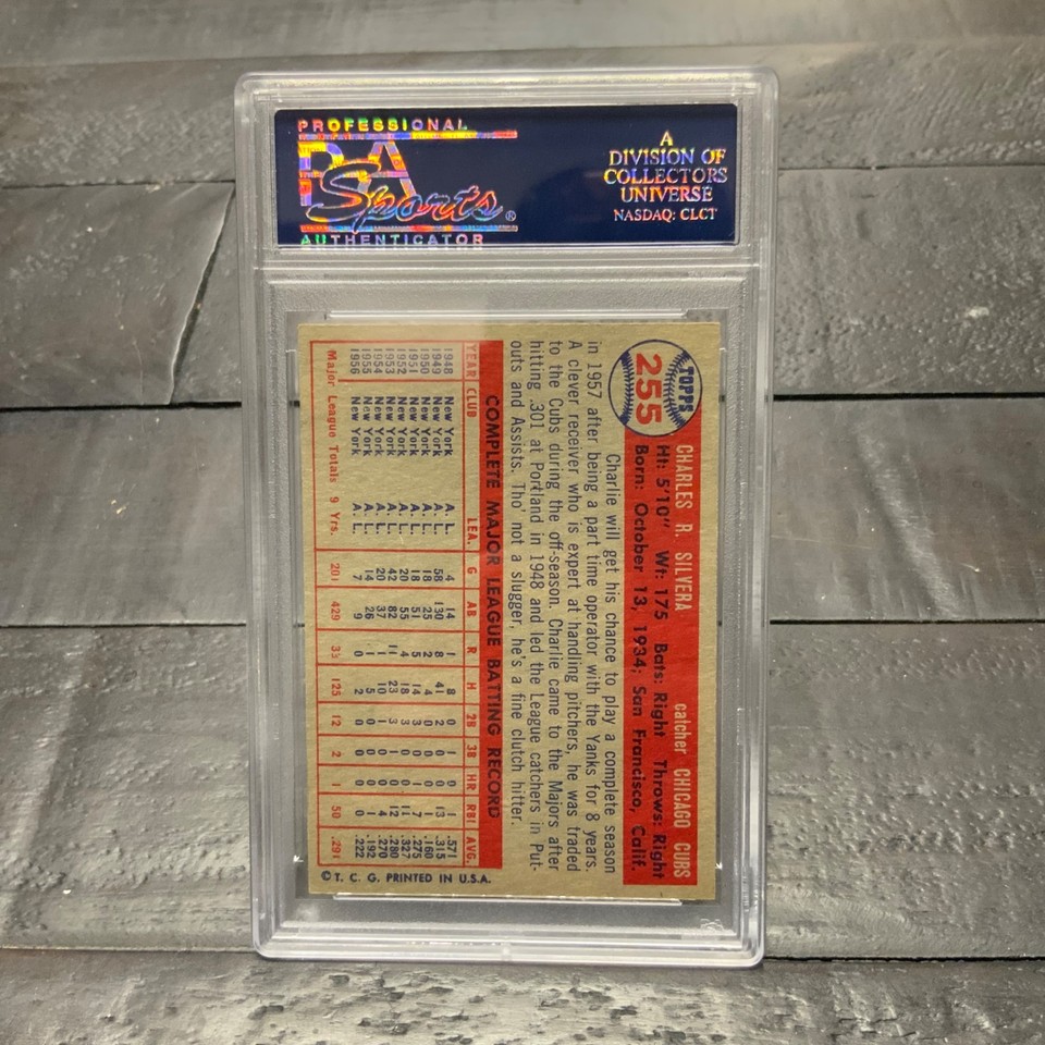 1957 Topps Charlie Silvera #255 *Cubs* PSA 7 NM | eBay