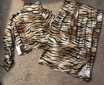 Women's Tiger Stripe Crop Turtleneck and Skirt - Size 1X | eBay