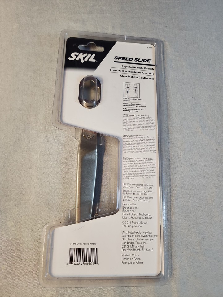 SKIL Speed Slide Adjustable Wrench 9in. Adjust 9 Common Sizes Sae ...
