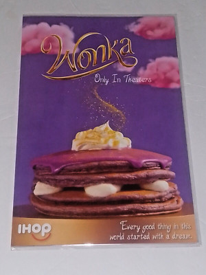 IHOP Restaurant Special Edition WONKA Movie Pancakes Purple Menu Start ...