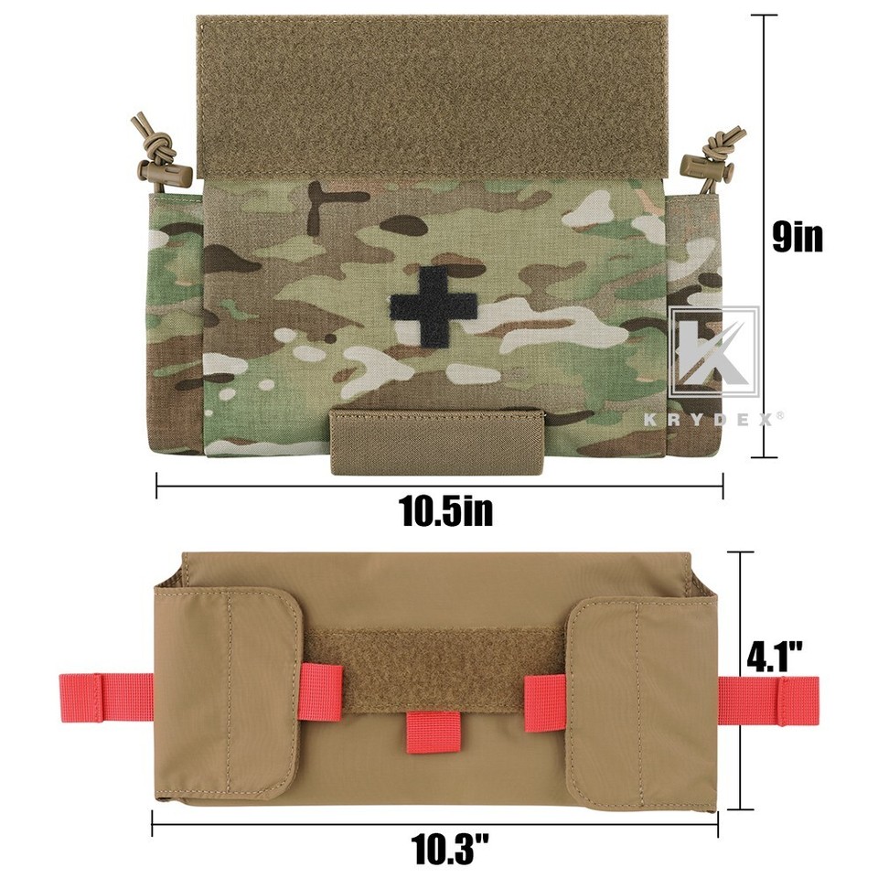 KRYDEX Roll Up IFAK Drop Pouch Med EMT First Aid Pack fo Plate carrier ...